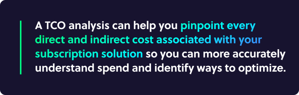 What’s the total cost of ownership for your subscription solution ...